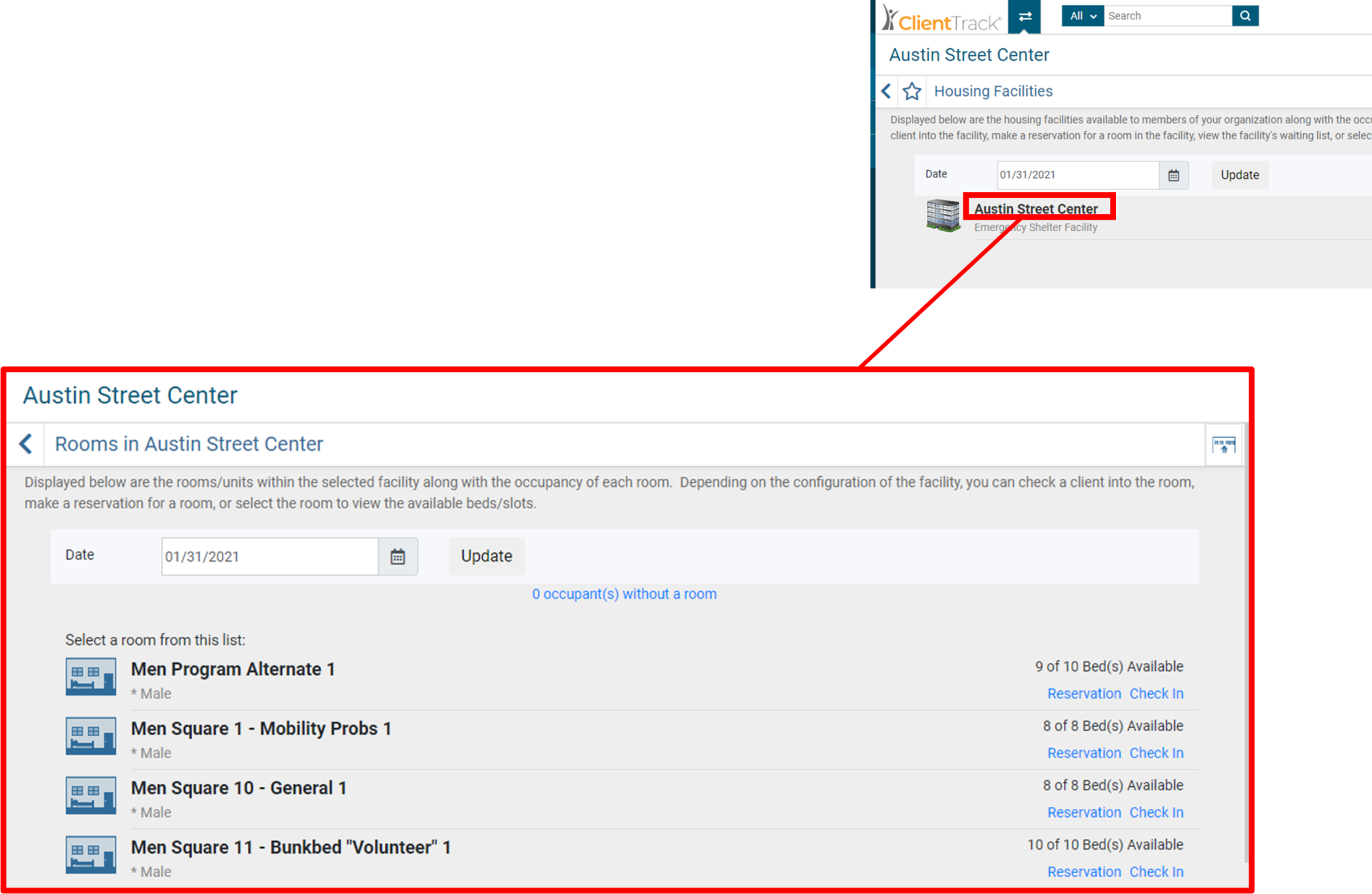 ES Bed Check-in - Housing Forward