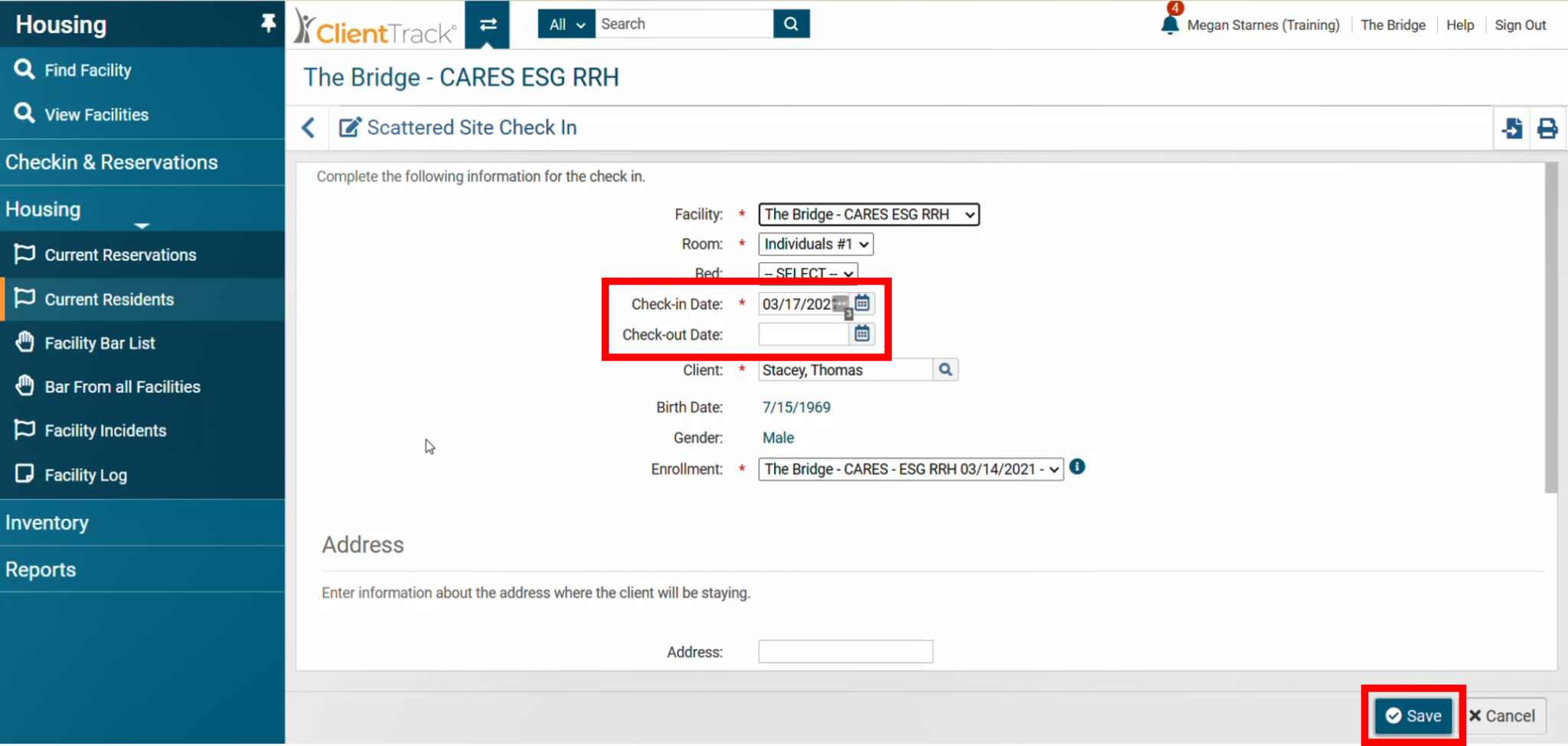 Edit Housing Check-in - Housing Forward