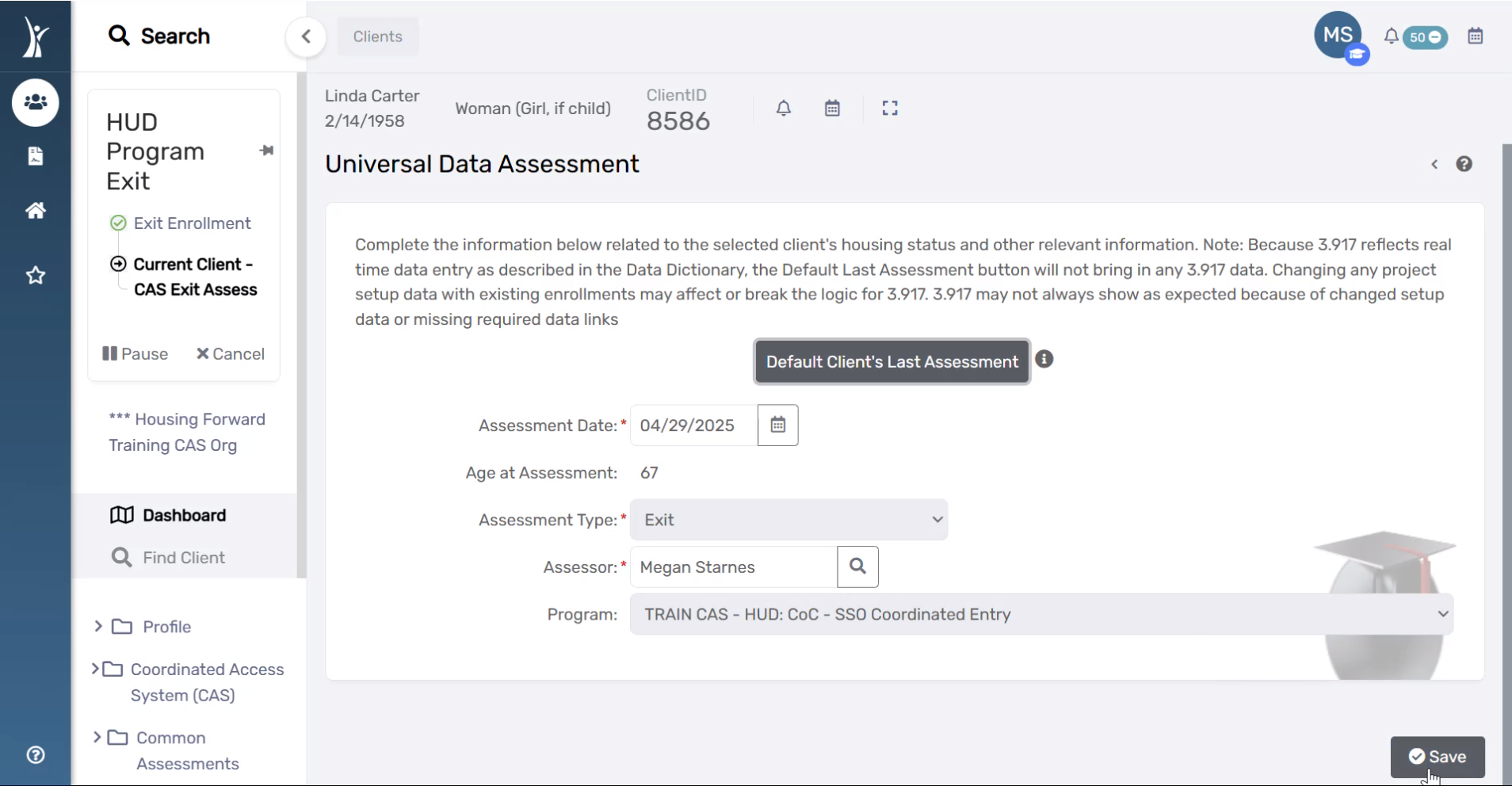 CAS Update Assessments - Housing Forward