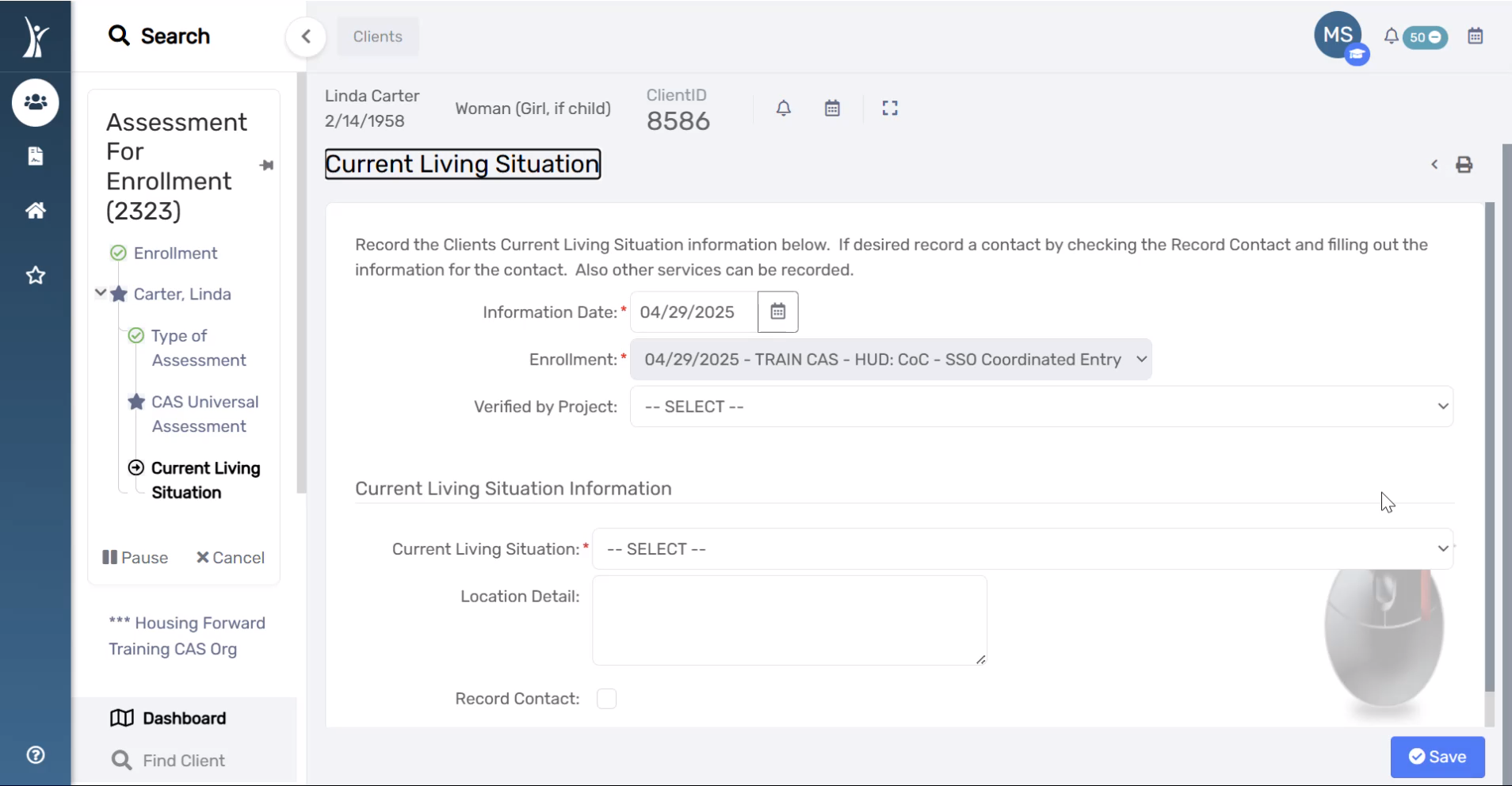 CAS Update Assessments - Housing Forward
