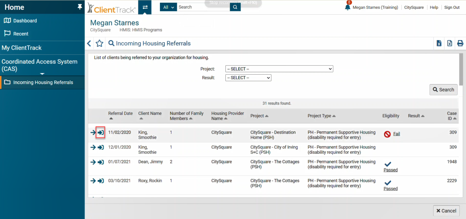 CAS Incoming Referrals - Housing Forward