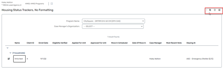Housing Status Tracking - Housing Forward