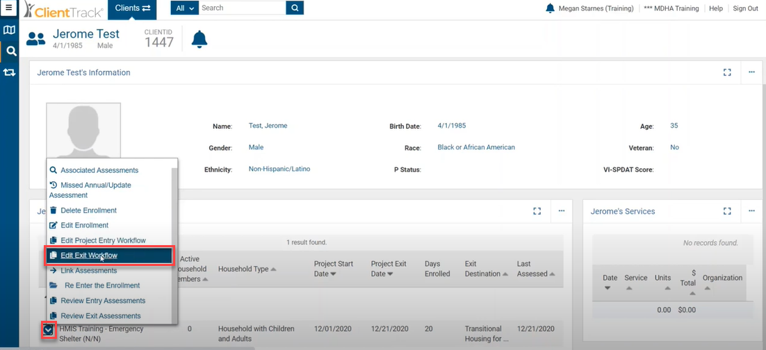 Edit Exit Assessments - Housing Forward