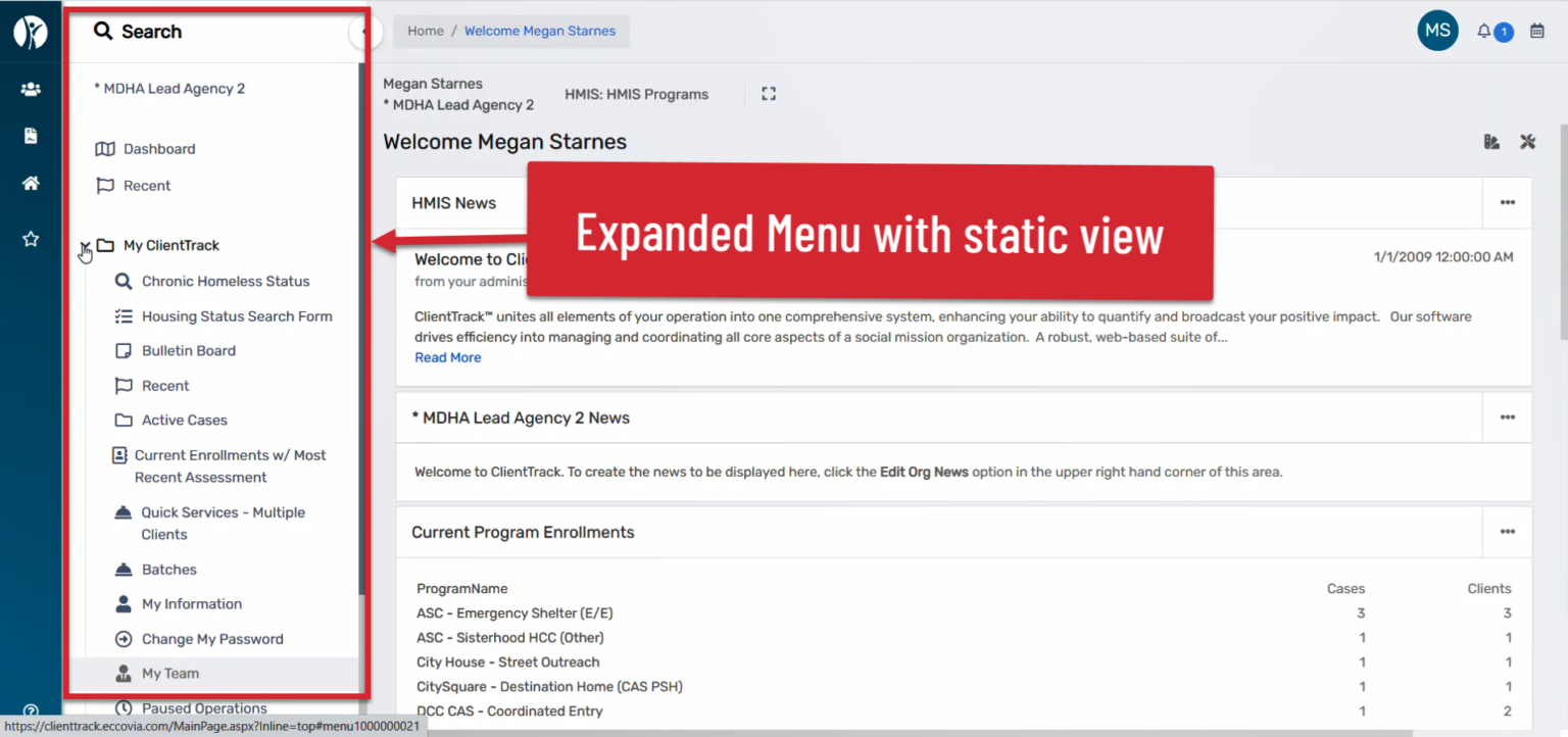 ClientTrack Look and Feel Updates 2022 - Housing Forward