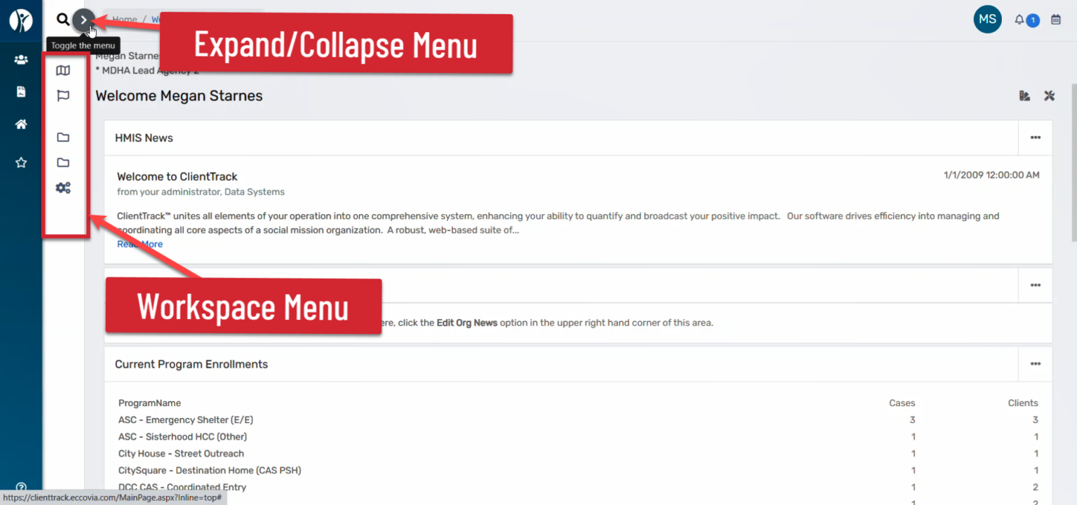 ClientTrack Look and Feel Updates 2022 - Housing Forward