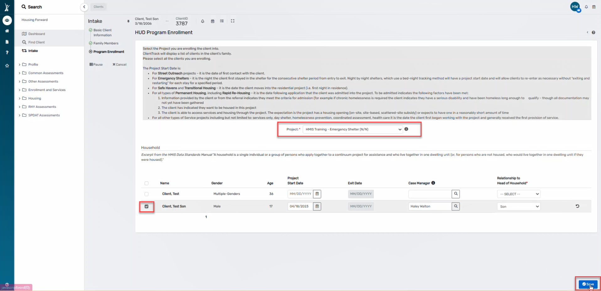Creating an Enrollment with Select Individuals Within the Family ...