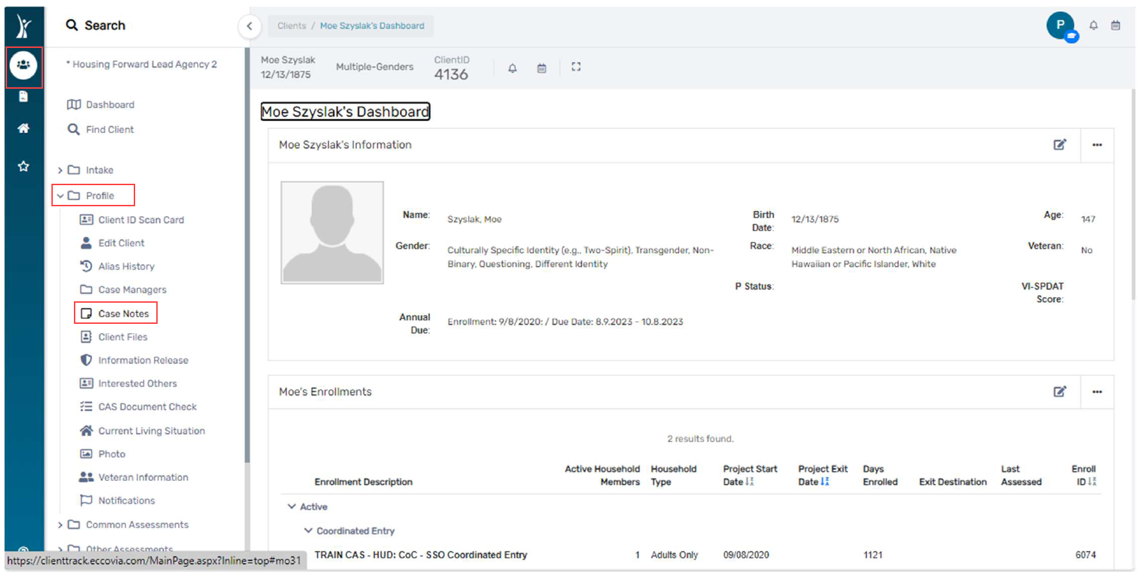 Case Notes - Housing Forward