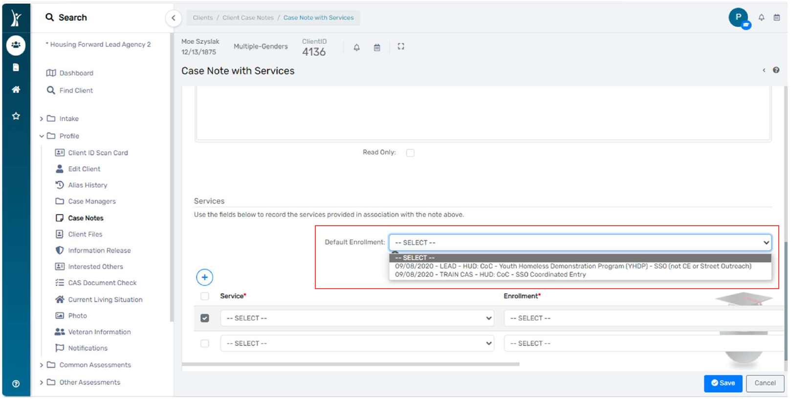 Case Notes - Housing Forward
